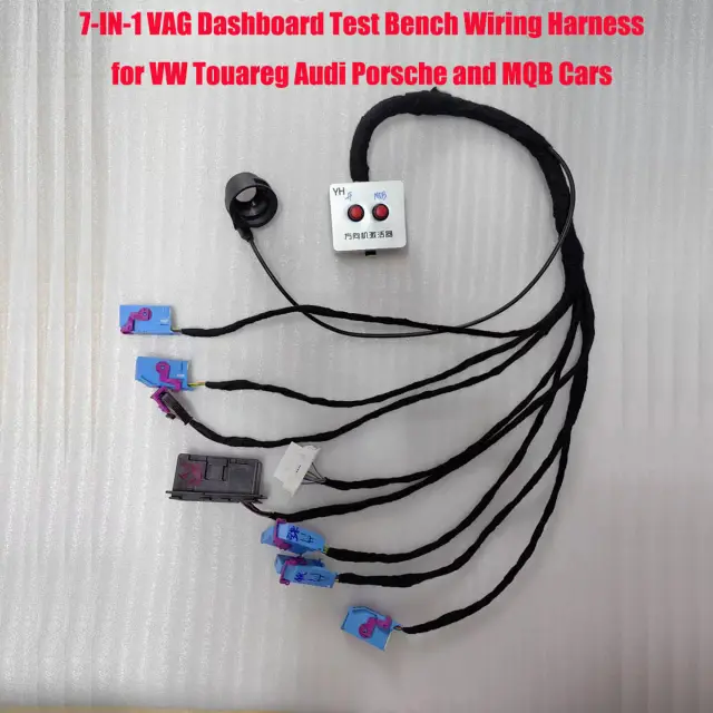 7-IN-1 VAG Dashboard Test Bench Wiring Harness for VW Touareg Audi ...