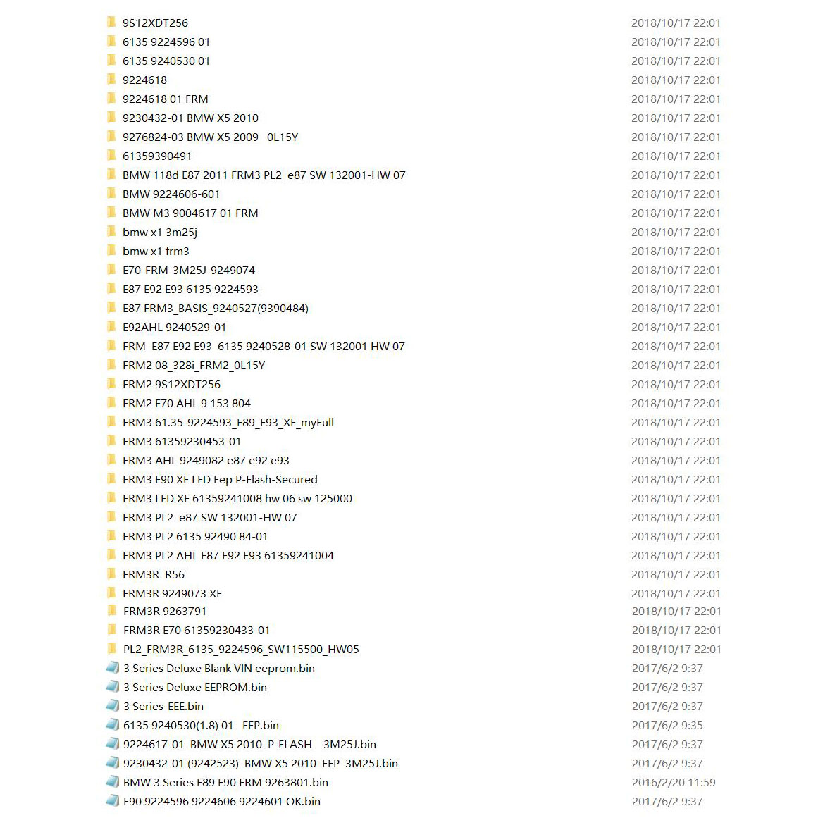 BMW FRM FRM2 FRM3 Dump Data File Download,Software & Service