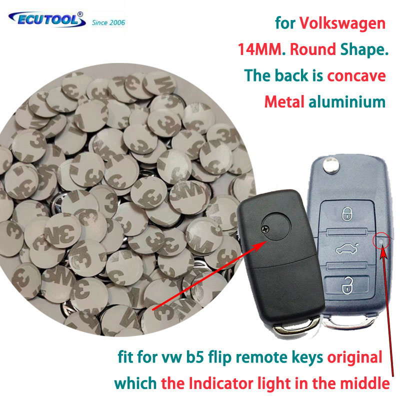 14MM VW Metal Emblem Logo Sticker for Early Volkswagen Passat B5 Flip ...