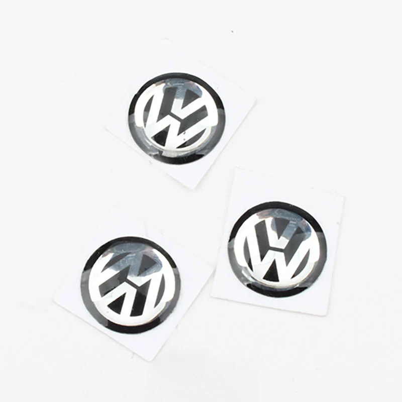 10MM 12MM 14MM VW Crystal Emblem Logo Sticker for New Flip Remote Key ...