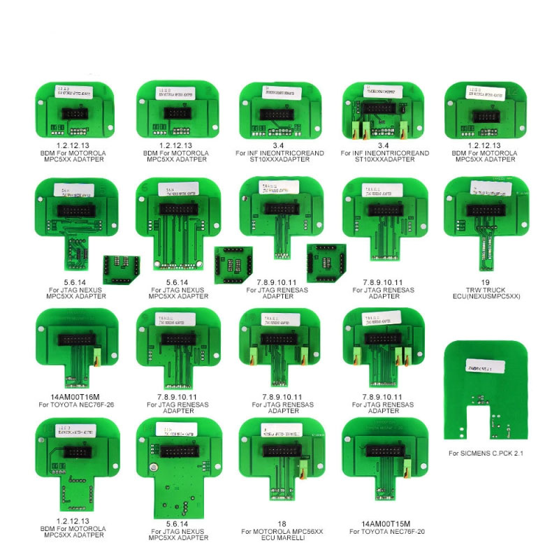 22pcs BDM Adapters For KTAG KESS FGTECH BDM100 ECU Programmer Chip ...