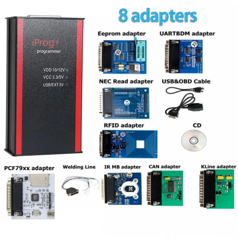 V87 Iprog+ Programmer Support Mileage Correction + IMMO + Airbag Reset ...