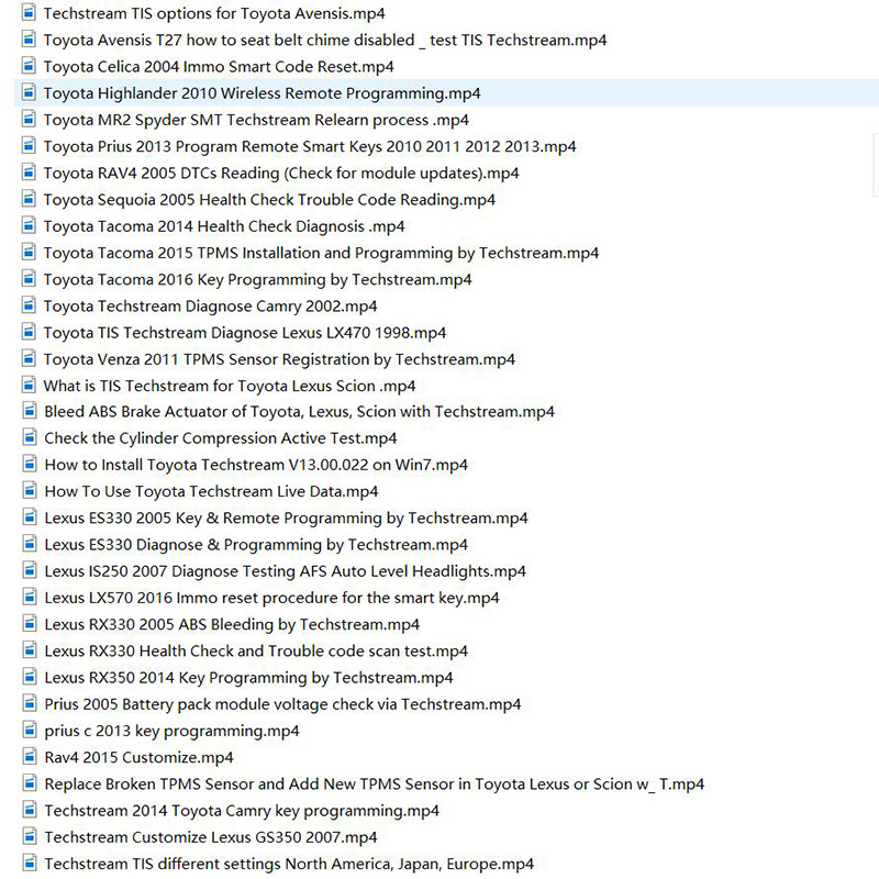 Video+PDF Guide for Toyota Techstream TIS Software Beginner