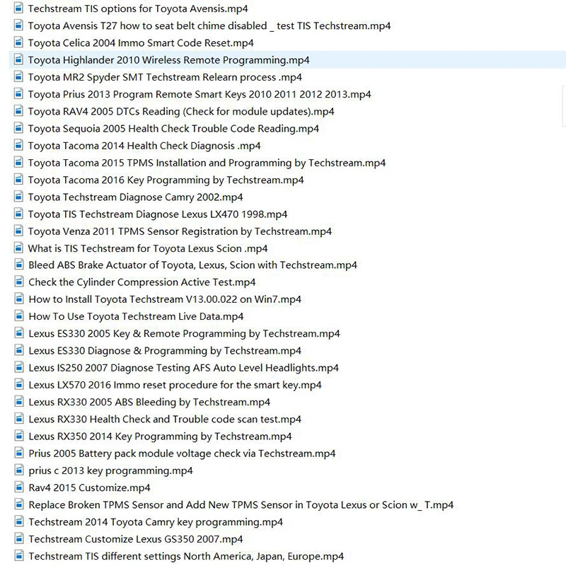 Video+PDF Guide for Toyota Techstream TIS Software Beginner