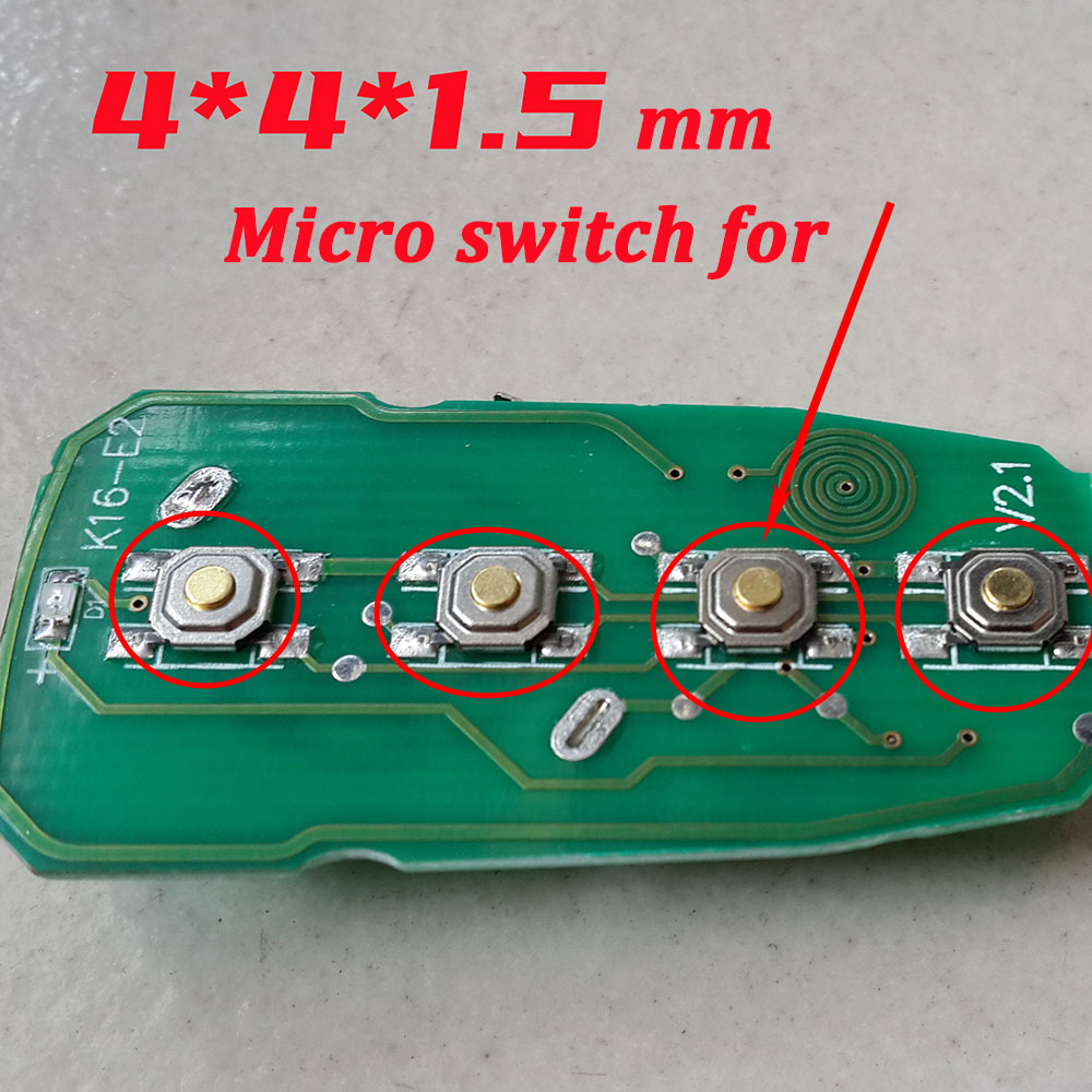 Tactile Micro Switch for Garage Remote Contrrol & Car KeyFob PCB DIY Repair