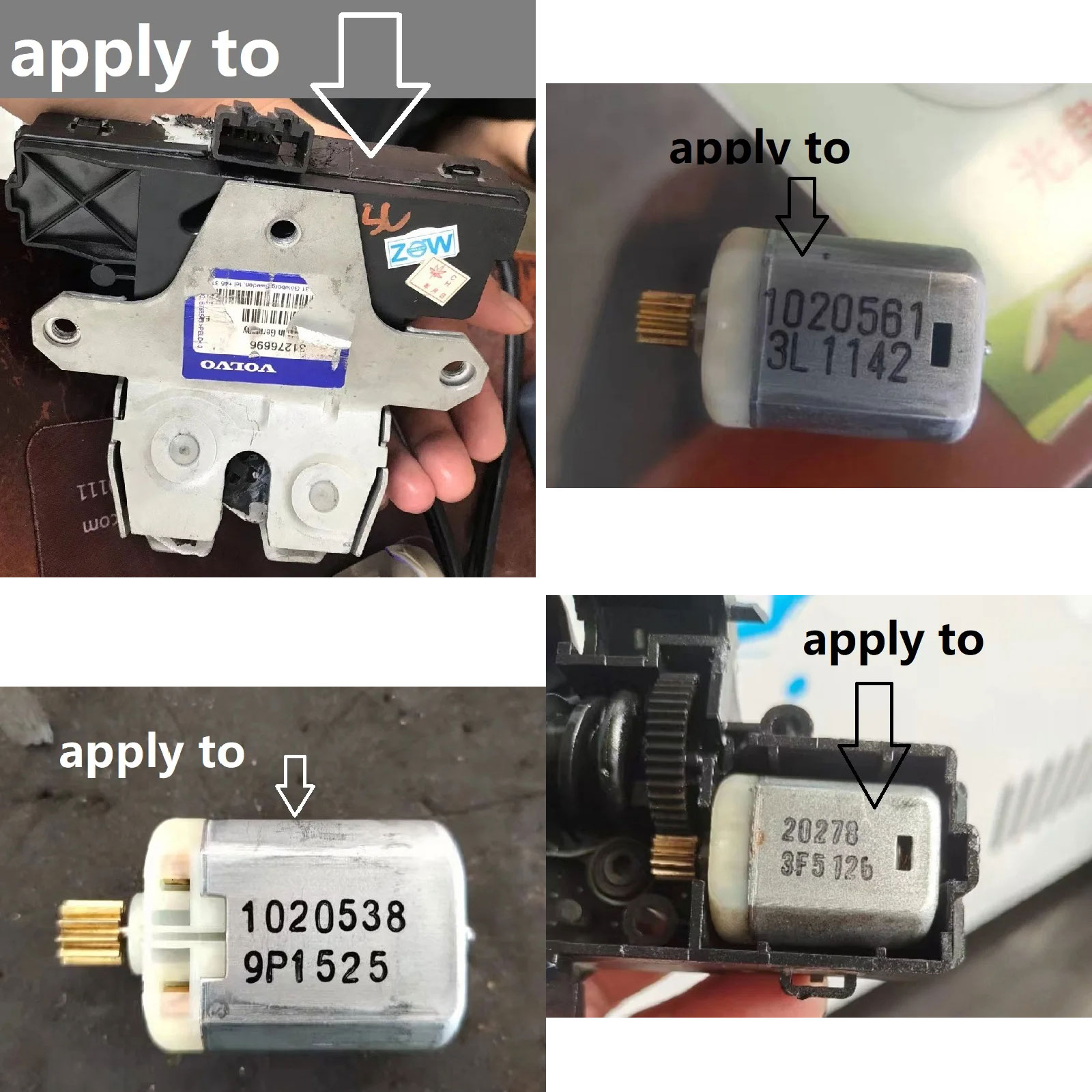 20278 1020538 1020561 Micro DC Motor Replacement for Ford Focus Mondeo ...