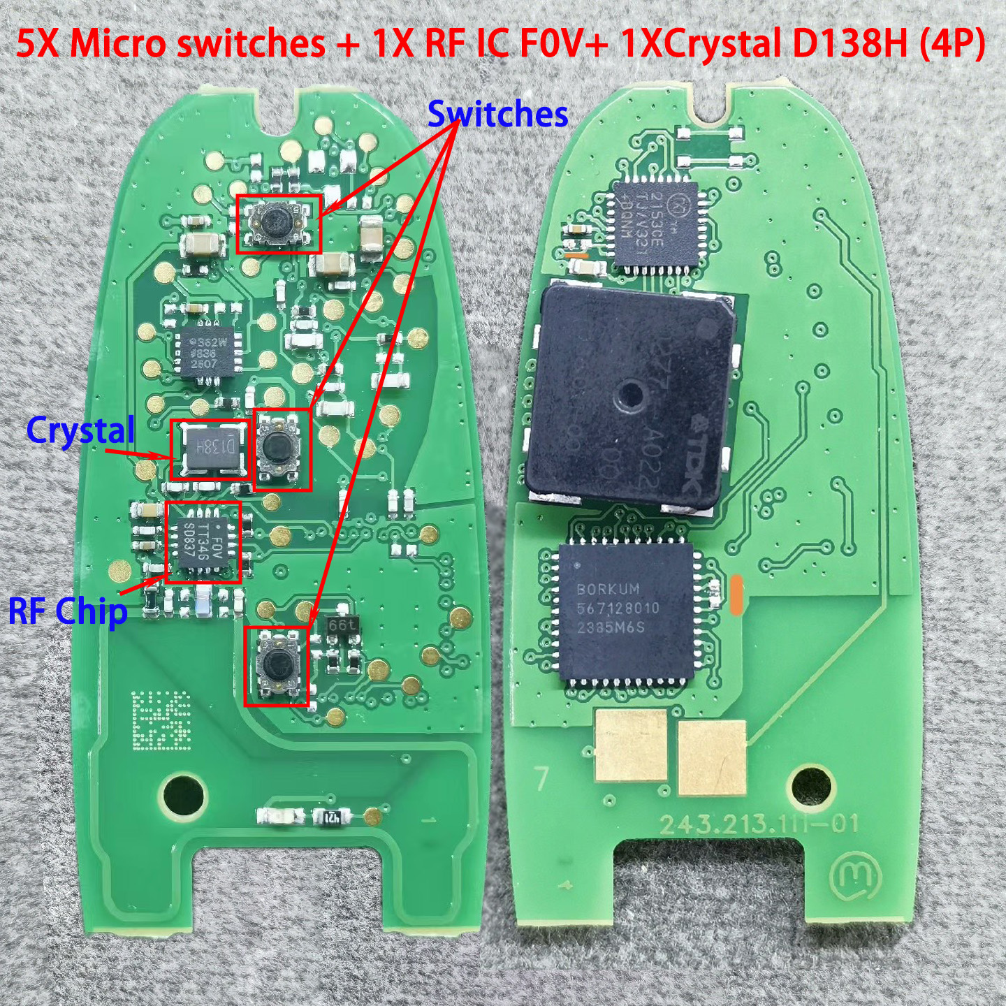 2017-2021 Audi MLB Smart Remote Fob PCB MD9R0 Repair Kit -Micro ...