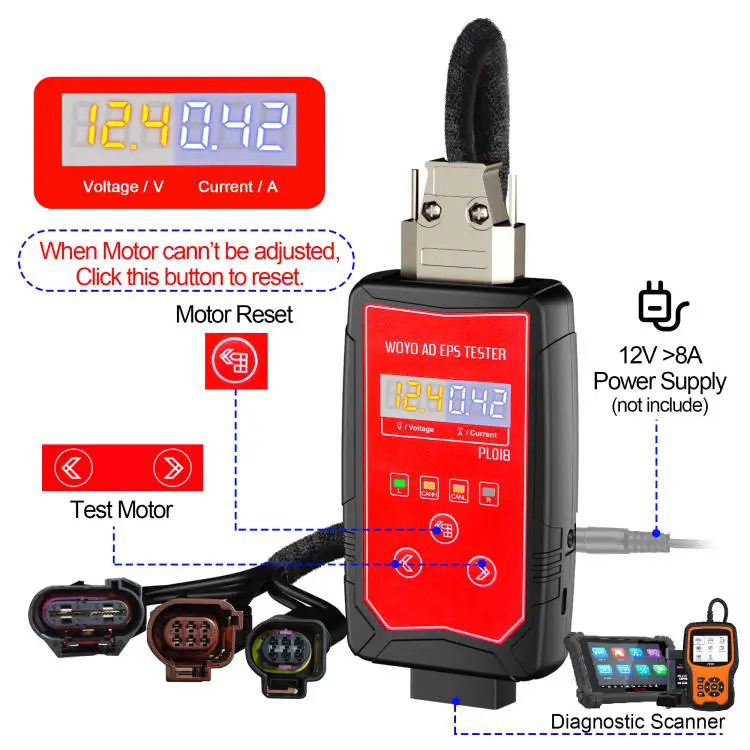 WOYO PL018 Audi EPS (Electric Power Steering) Tester for A4 A5 A6 Q5 Q7 ...