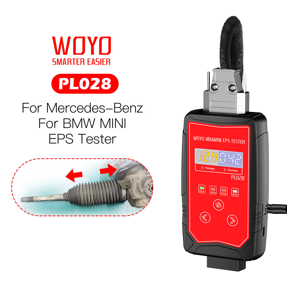 WOYO PL028 EPS Tester for Mercedes Benz & BMW MINI Wheel Steering Motor ...