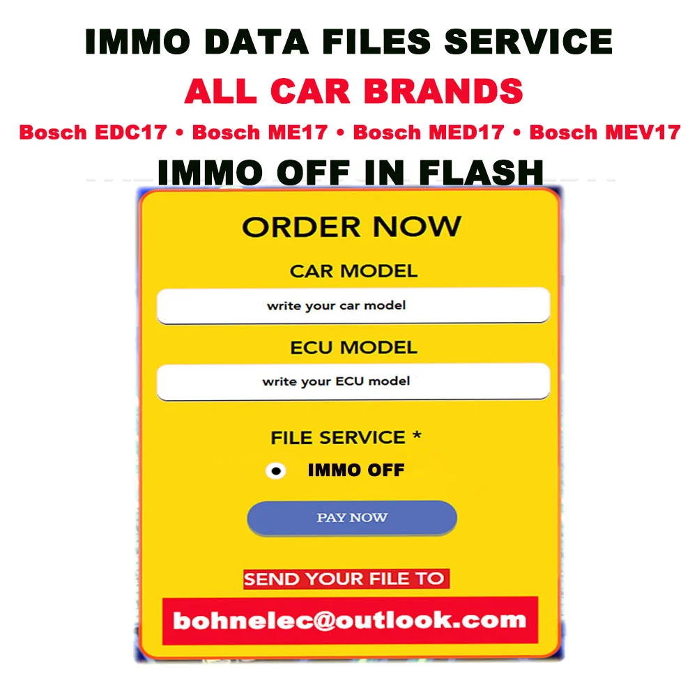 [Immo Data File] Bosch EDC17 / ME17 / MED17 / MEV17 IMMO OFF Service