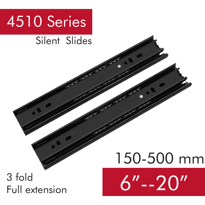 Silent side mount drawer glides 4510 series | Soft-close Drawer Slide