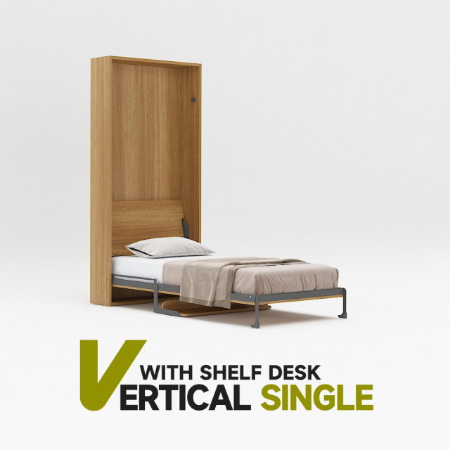single bed with workstation