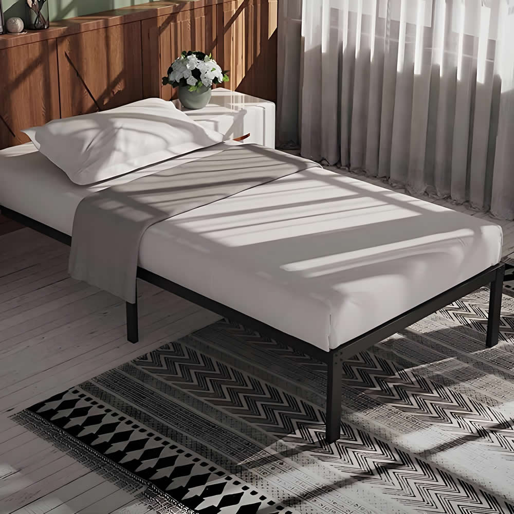 14 Inch Twin Metal Platform Bed- Twin XL Heavy Duty Metal Bed Frame