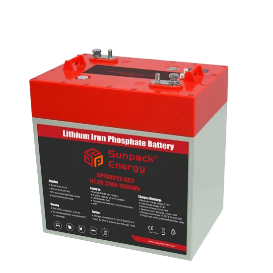 48V32Ah GC2 Deep Cycle Golf Cart LiFePO4 Lithium Cell Battery