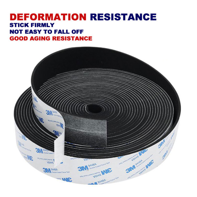 Back-adhesive foam sealing strip