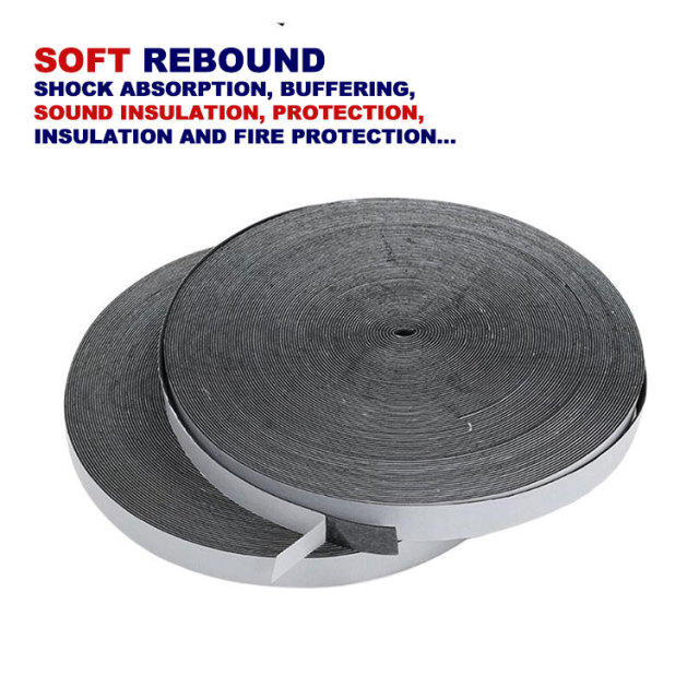 Back-adhesive foam sealing strip