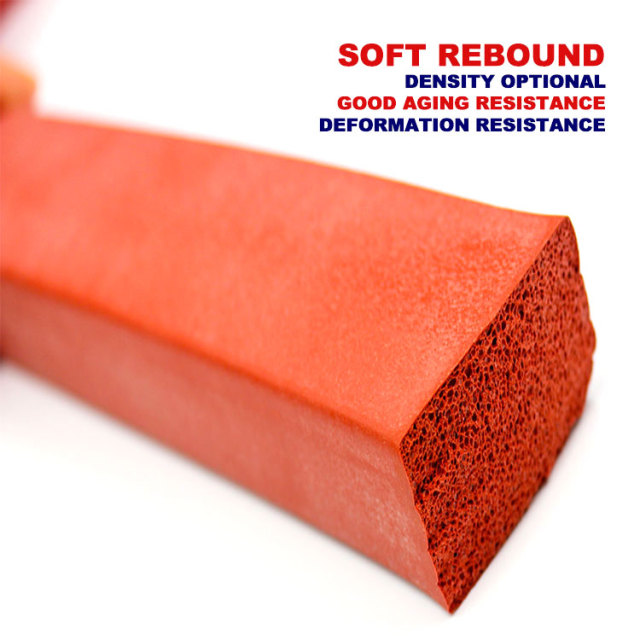 High-temperature silicone foam strip
