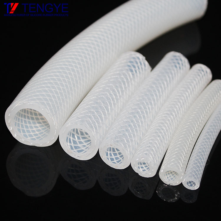 Food grade braided silicone tube
