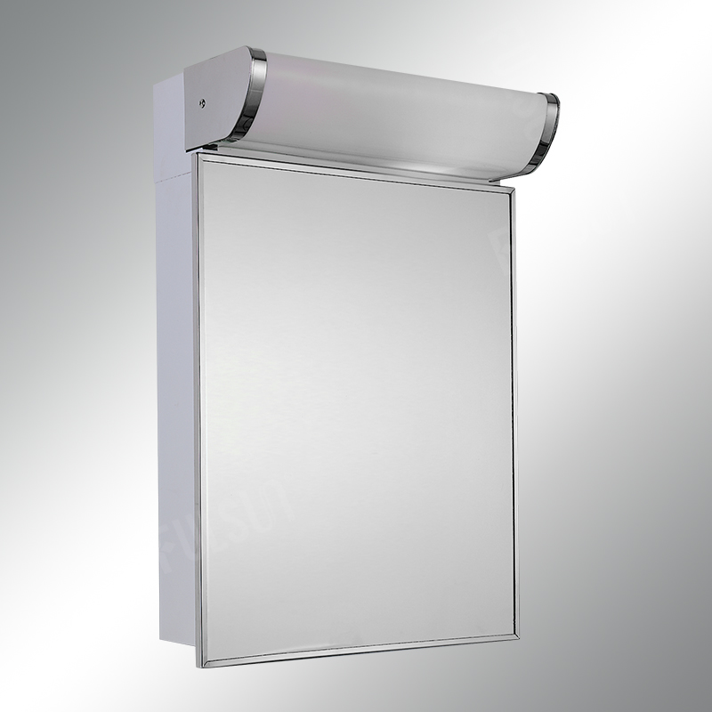 Surface Mounted Single Door Medicine Cabinet with Top Light