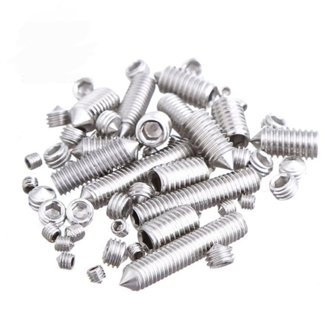 DIN914 Stainless Steel Hexagon Socket Cone Point Set Screws