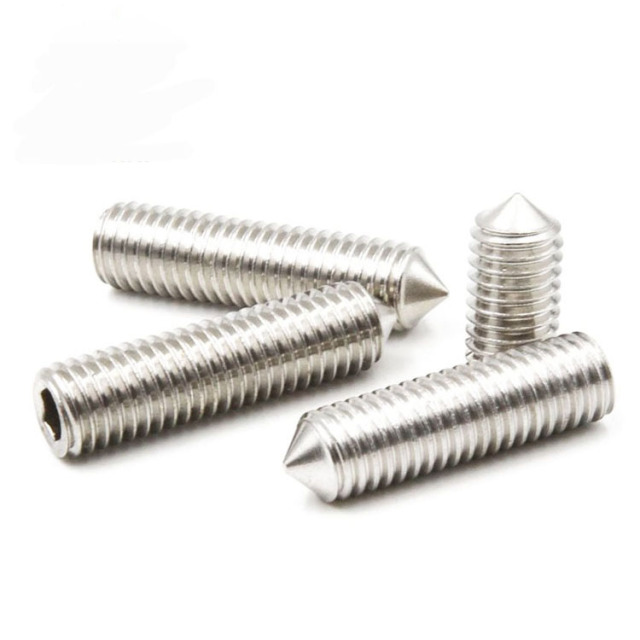 DIN914 Stainless Steel Hexagon Socket Cone Point Set Screws
