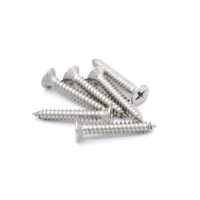 DIN7982 SS304 Stainless Steel Cross Countersunk Head Self-tapping Screws