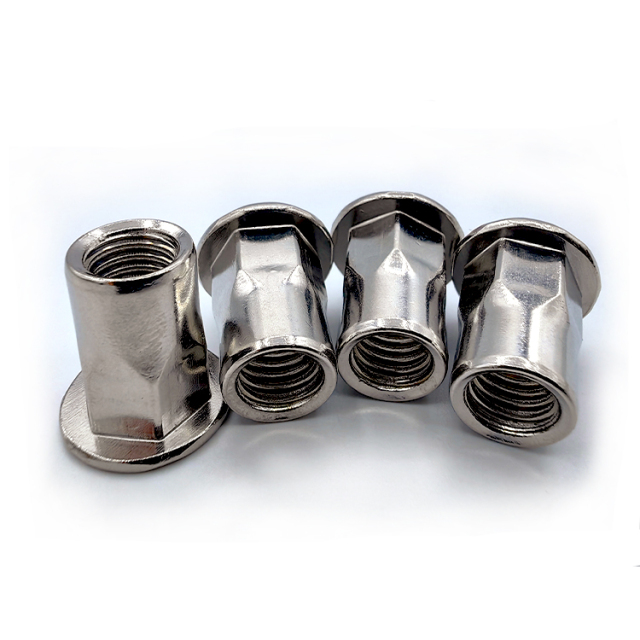 M3-M12 Stainless Steel Flat Head Half Hex Body Rivet Nut