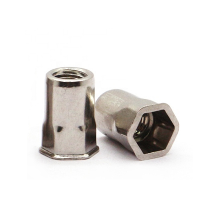 Flat Reduced Head Half Hex Riveting Nuts