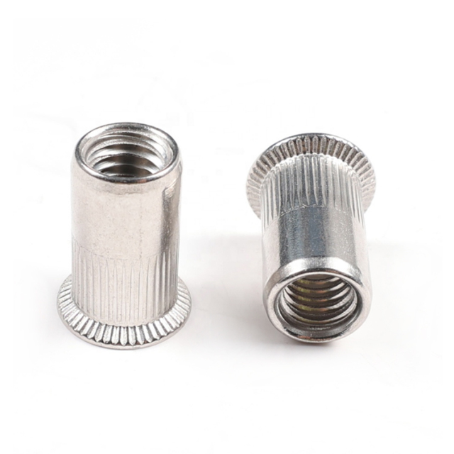 Countersunk Reduced Head Knurled Riveting Nuts