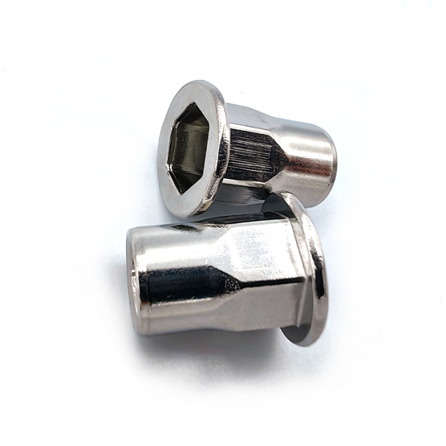 Flat Head Half Hex Riveting Nuts