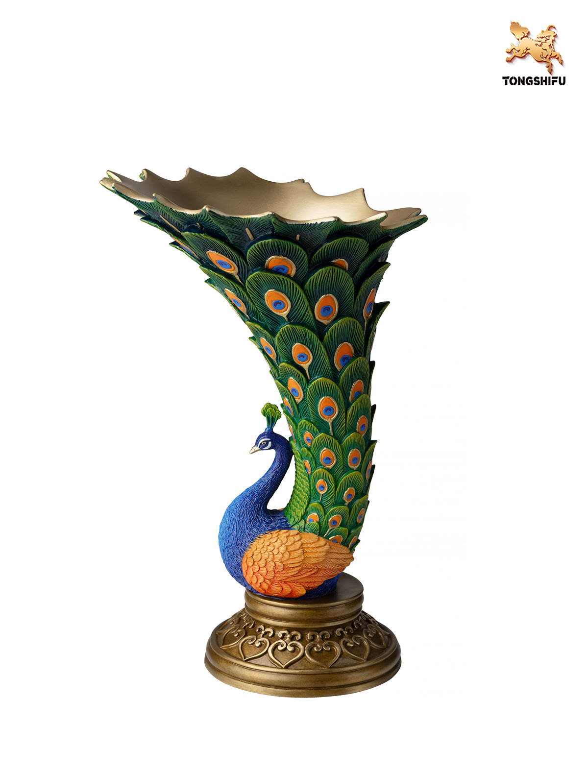THE VASE WITH PEACOCK DESIGN