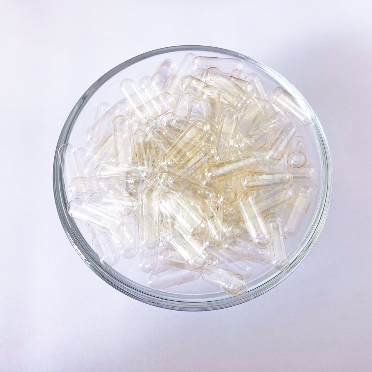 Size 0 Transparent/Transparent Gelatin Empty Capsule