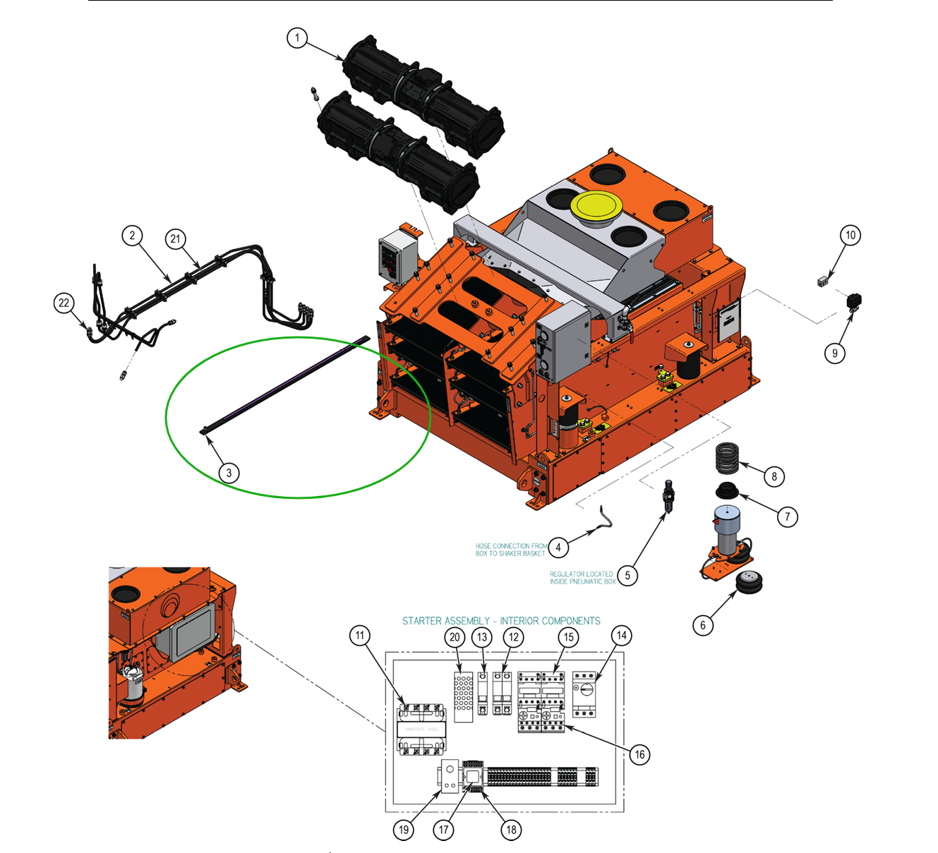 SWACO MD shaker ACTUATOR, PNEUMATIC WITH V-TOGGLE MD3K02007-00
