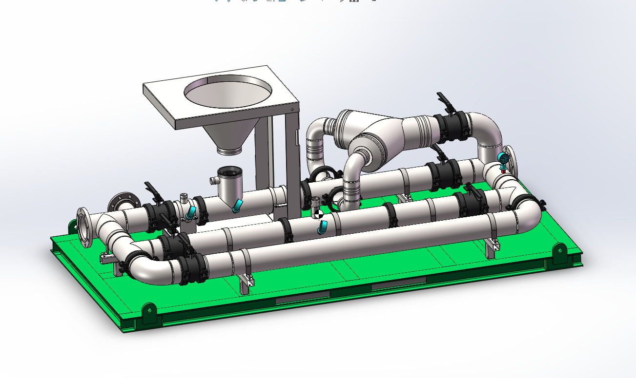 High shear and low shear mud mixing skid