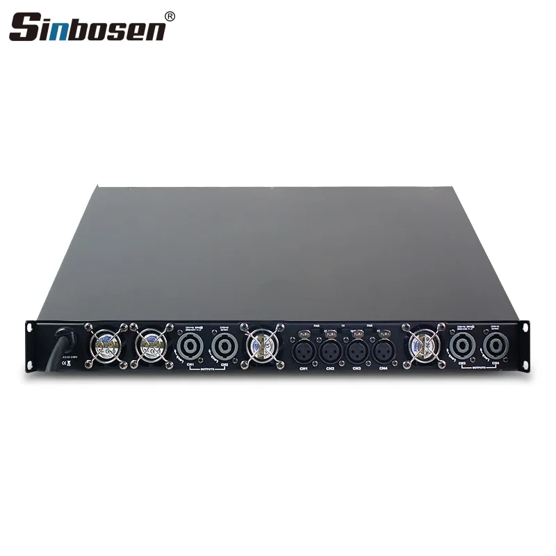 Sinbosen dj power amplifier Professional class d 4 channels 1400w 1u Digital K4-1400,4 Ohms Stable