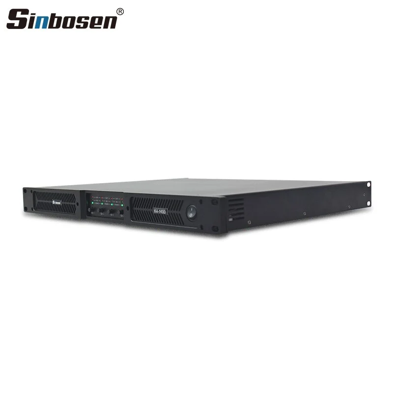 Sinbosen dj power amplifier Professional class d 4 channels 1400w 1u Digital K4-1400,4 Ohms Stable