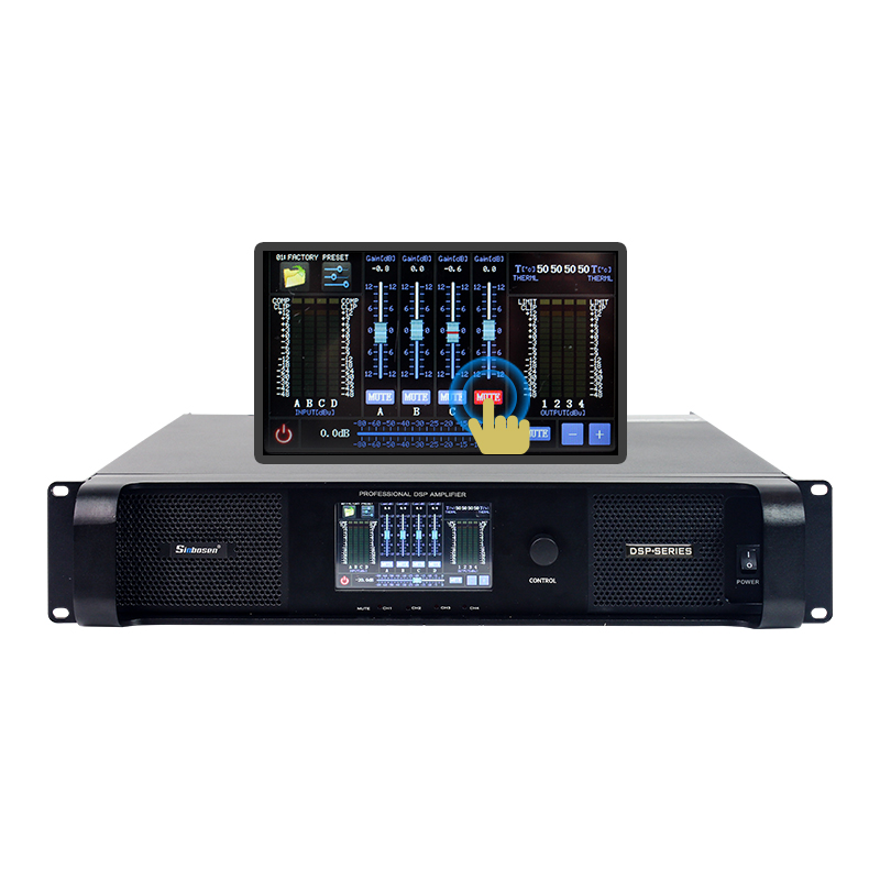 DSP10000Q FIR Function 4 channel Touch Screen AES/EBU DSP Display Amplifier