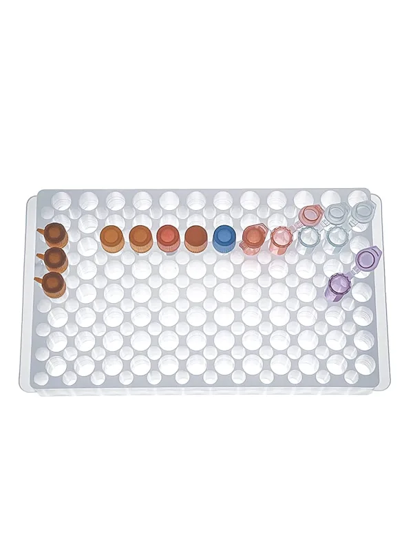 MUHWA Tube Rack Double Panel 96-Well Polypropylene PCR Centrifuge Tube ...