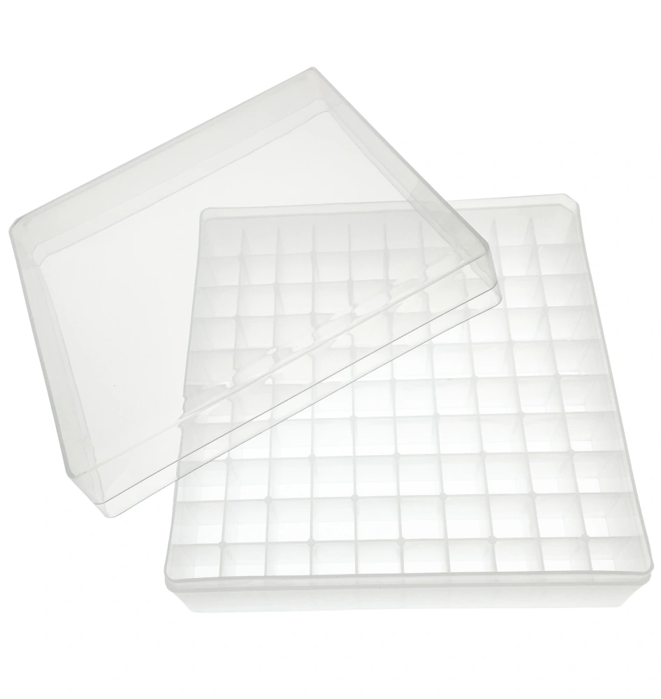 Centrifuge Tube Freezer Storage Box 100 Places Waterproof Polypropylene ...