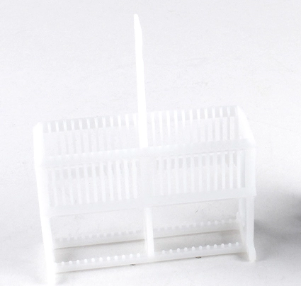 MUHWA 24 Places Microscope Slides Staining Rack and Jar, Gray/White