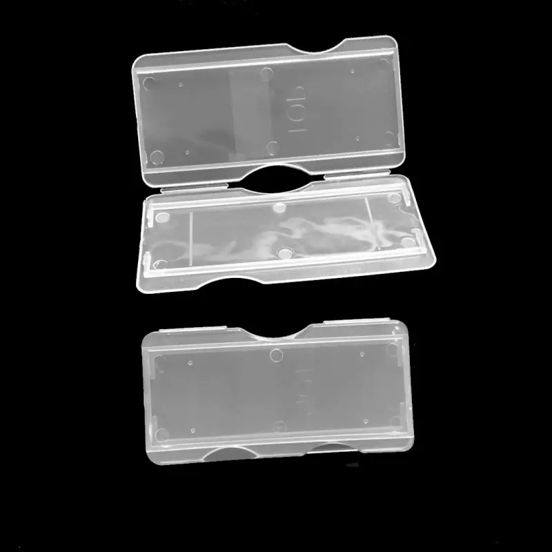 MUHWA Laboratory Plastic Microscope Glass Holder Slide Box - Pack of 10