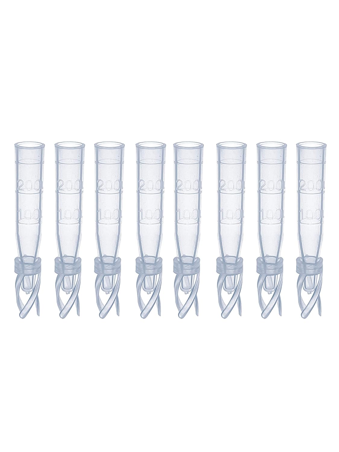 MUHWA HPLC Vial Insert, Clear Plastic Insert with Polyspring, 9-425 Vials Plastic Inserts Fit ...
