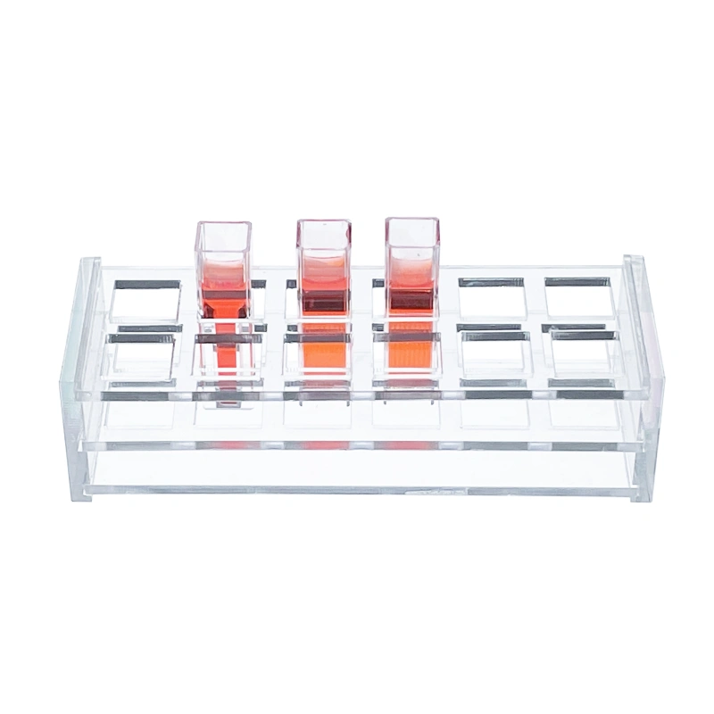MUHWA Acrylic Cuvette Holder for 10mm Optical Path Cuvette, 12-Places ...