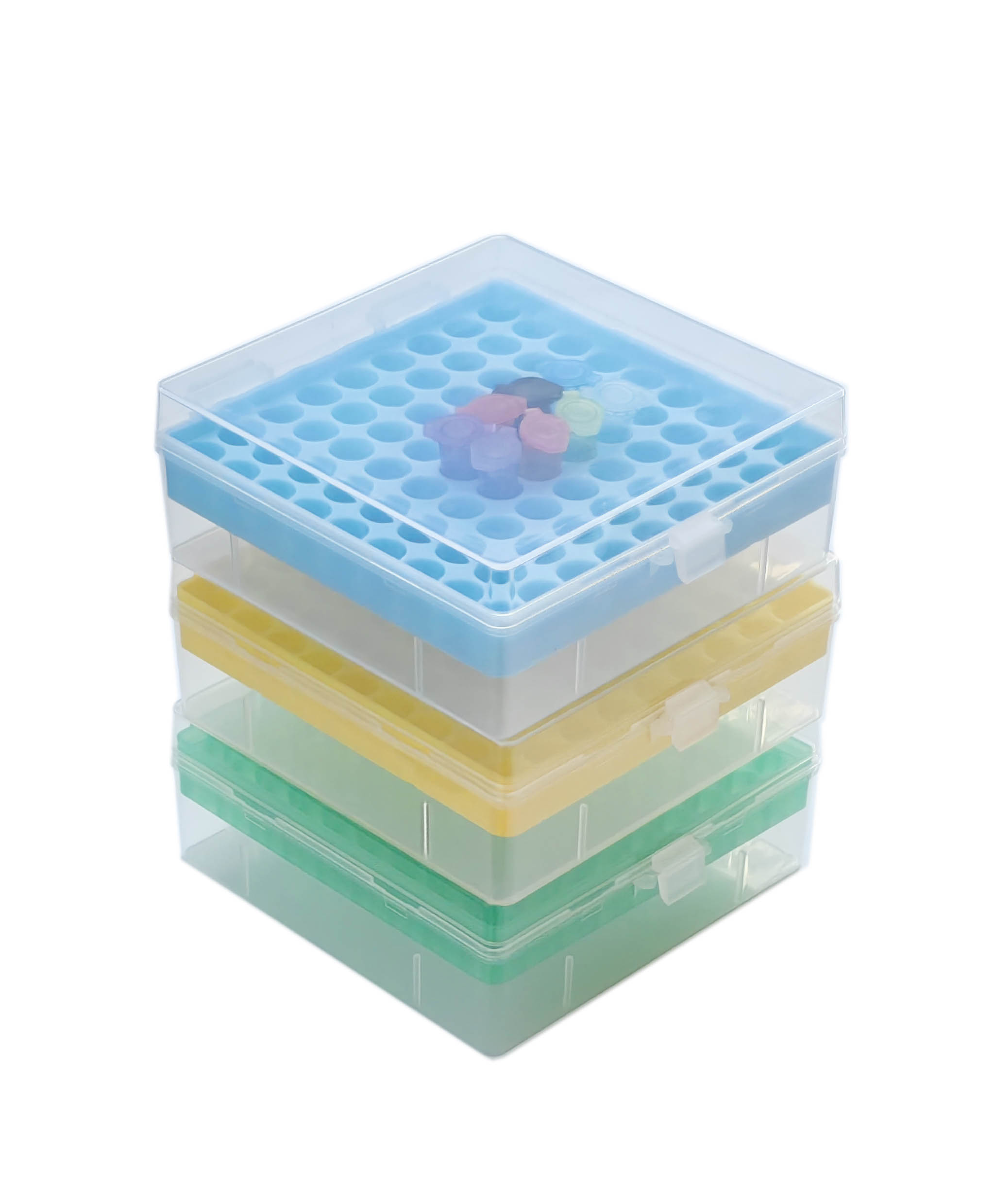 MUHWA 81-Well microtube storage box, for 1.5-2.0 mL tubes