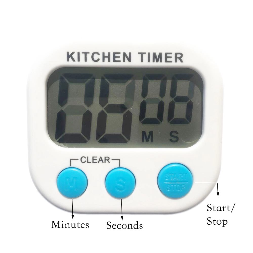 MUHWA Digital Timer, Big Digits, Loud Alarm, Magnetic Backing, Stand ...