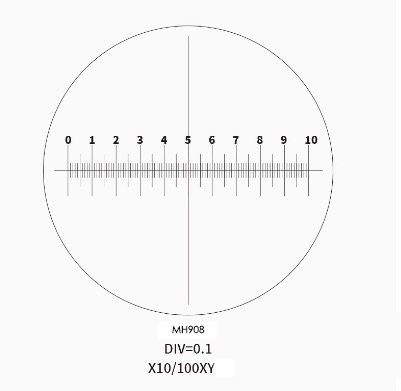MUHWA 0.1mm High Precision Diameter 14mm-27mm Ocular Micrometer ...