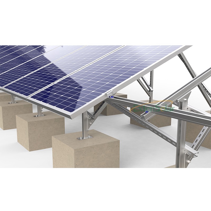 Concrete Foundation Rooftop racking system