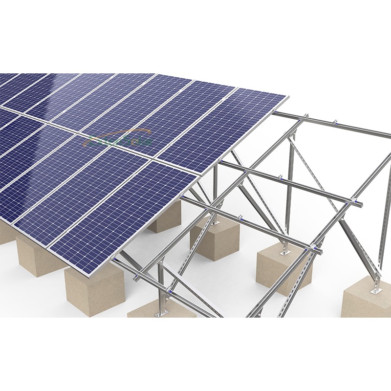 Concrete Foundation Rooftop racking system