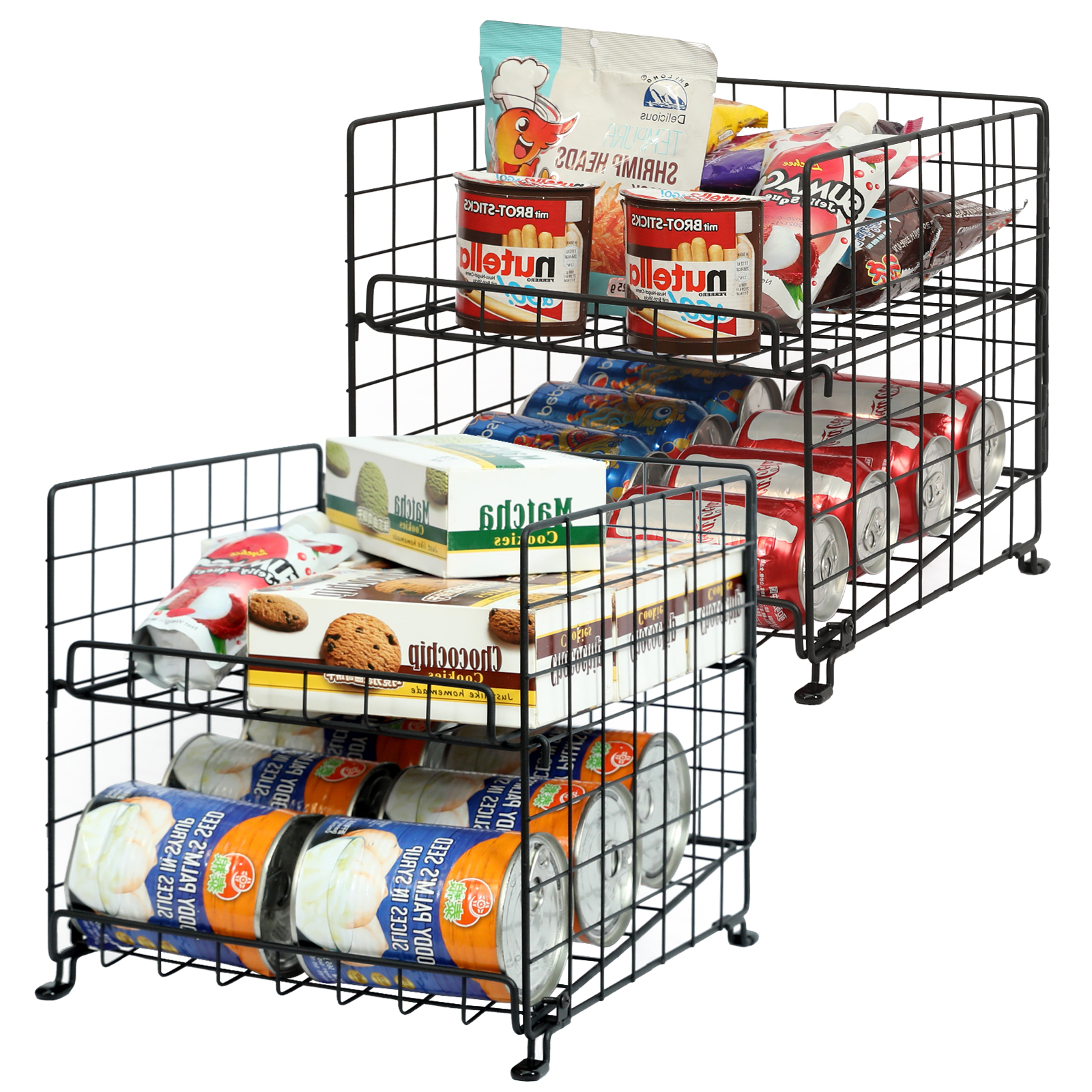 2 Set Wire Snack Rack for Pantry Organization and Storage ...