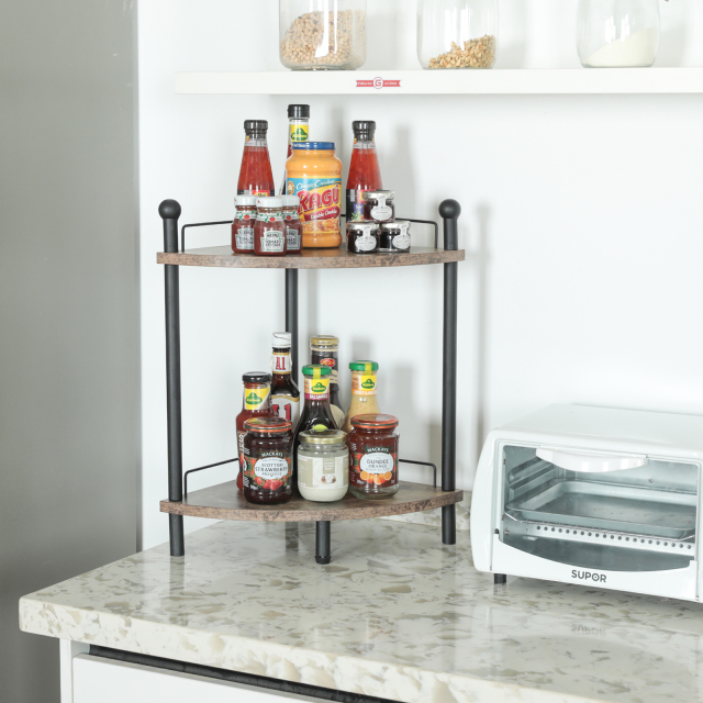 3 Tier Corner Shelf Multipurpose Corner Display Rack Industrial Storage ...